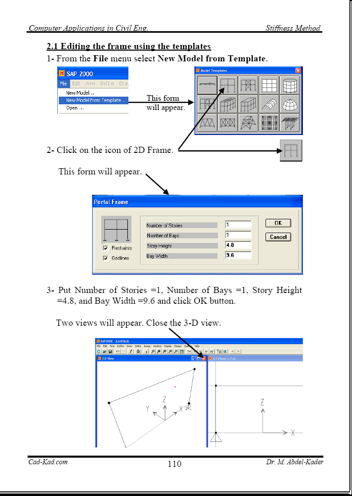 Cad-Kad: Dr. Mohamed Abdel-Kader - Computer Applications in Civil Eng.